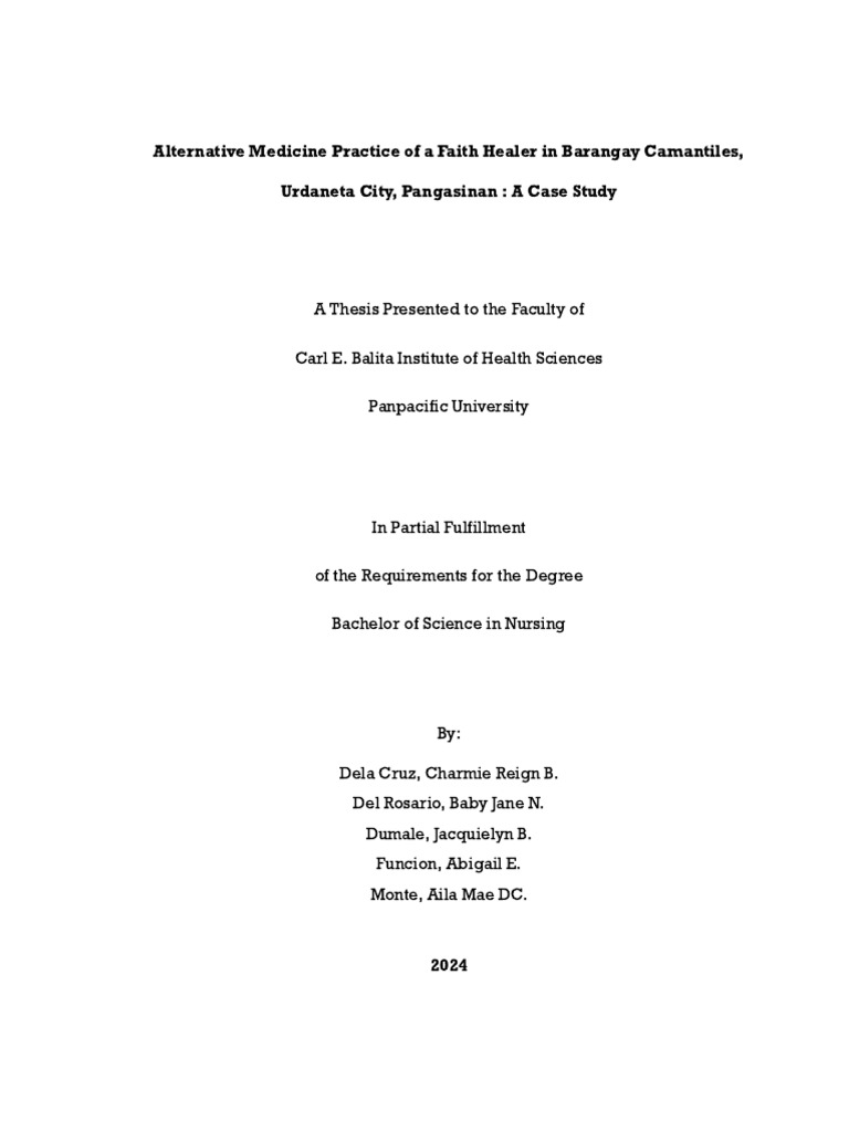 Walag-highlights-Practices-of-Faith-Healers-REVISED-AND-FINAL-PROPOSAL-MANUSCRIPT.docx | PDF ...