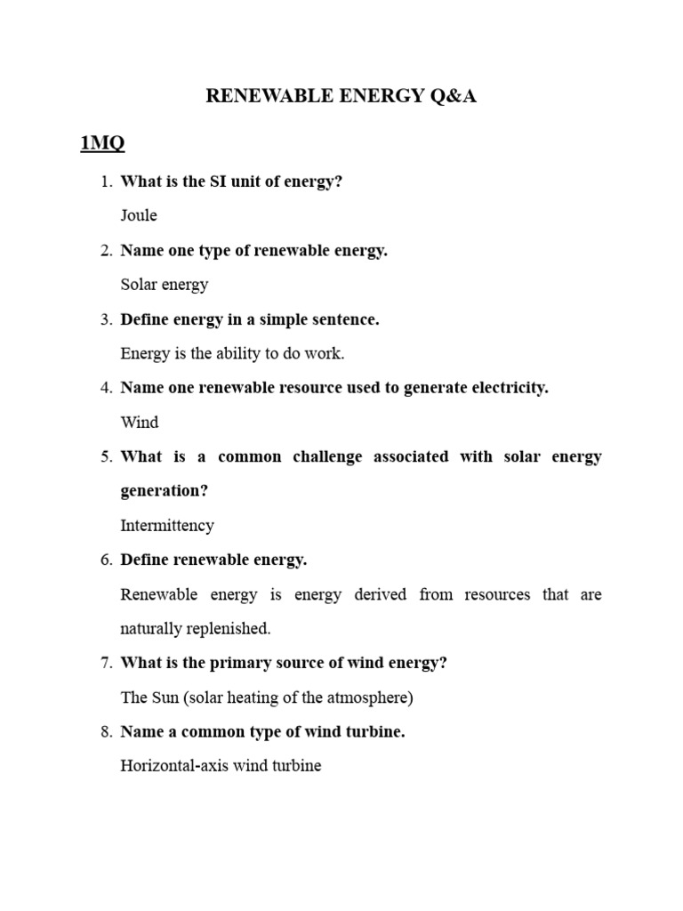 Renewable Energy Basics Q&A Guide | PDF | Photovoltaics | Renewable Energy