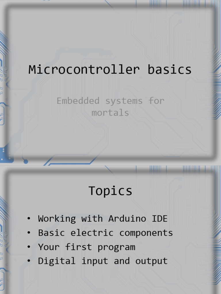 Microcontroller Basics Lesson Stand Alone (1) | PDF | Arduino | Microcontroller