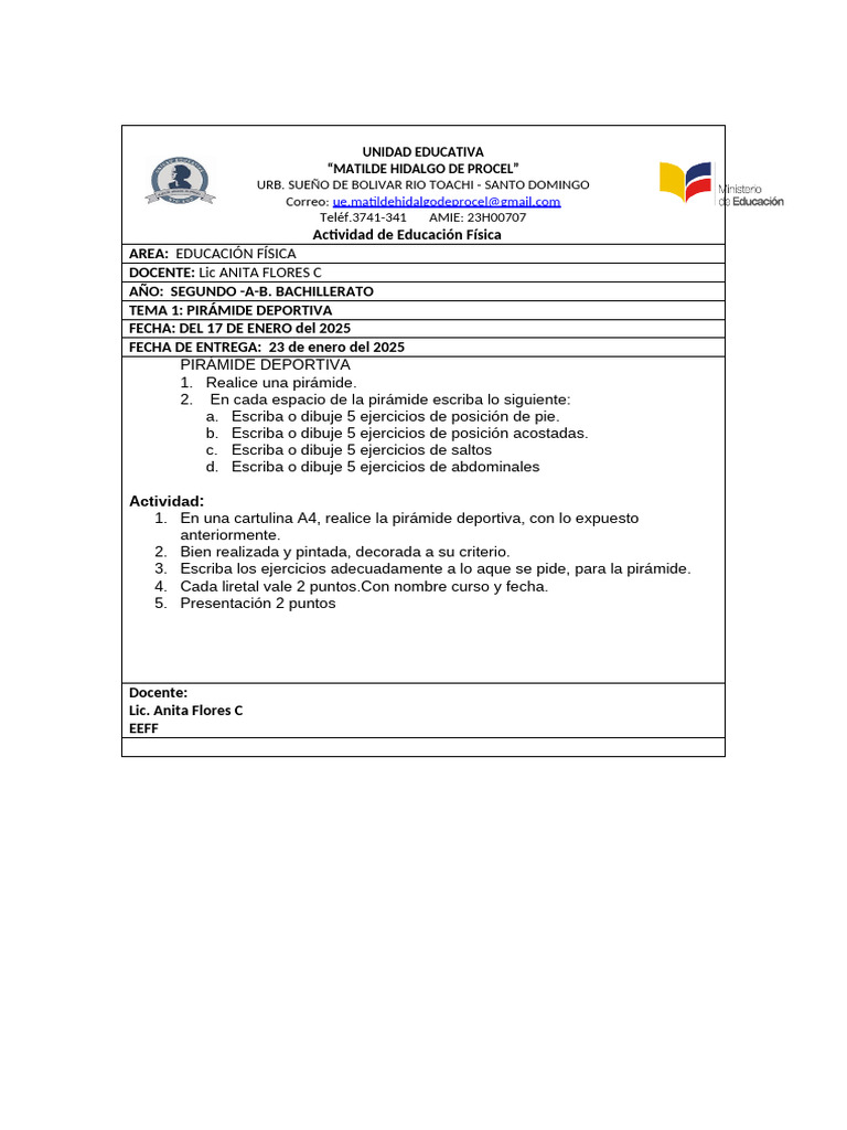 Actividad de 2do-BGU | PDF