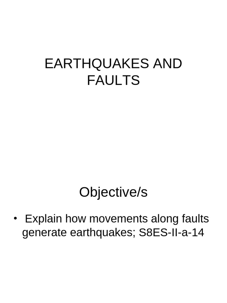 Earthquakes and Faults 1 | PDF | Fault (Geology) | Earthquakes