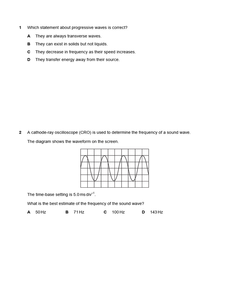 Waves-P1-V2 | PDF | Waves | Frequency