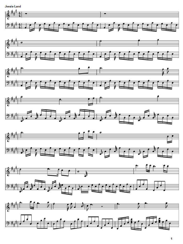 Jessie Land Sheet | PDF