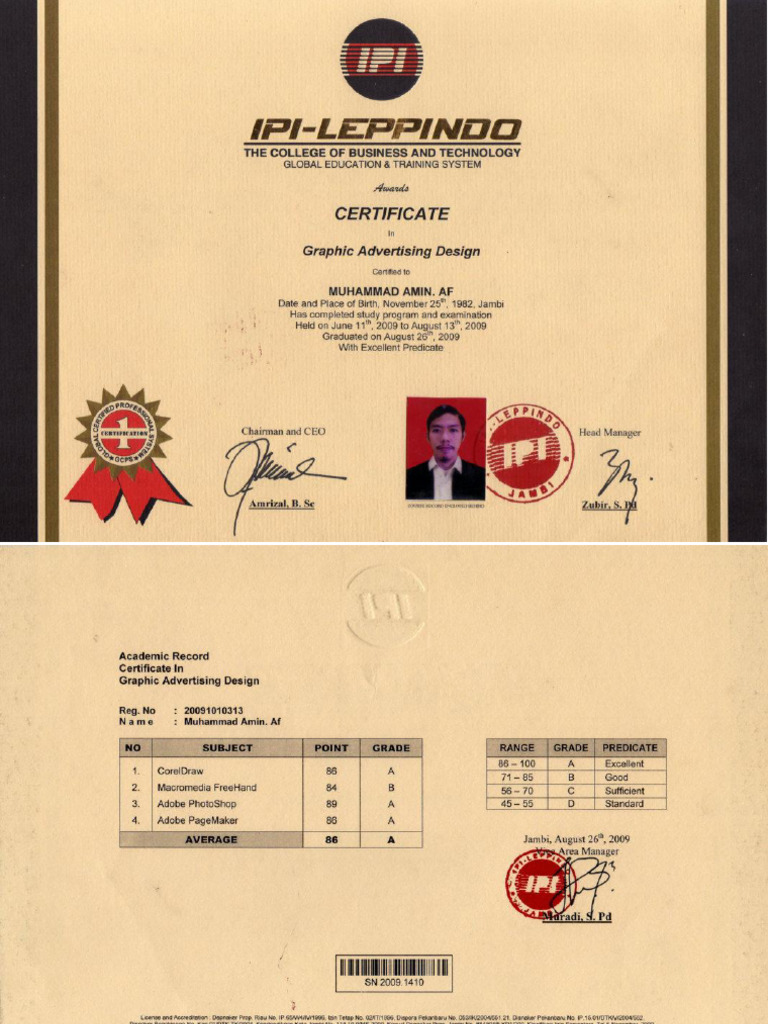 My Skill Certificates | PDF