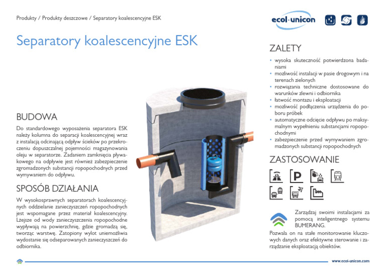 Karta Informacyjna Separatory Koalescencyjne Esk | PDF