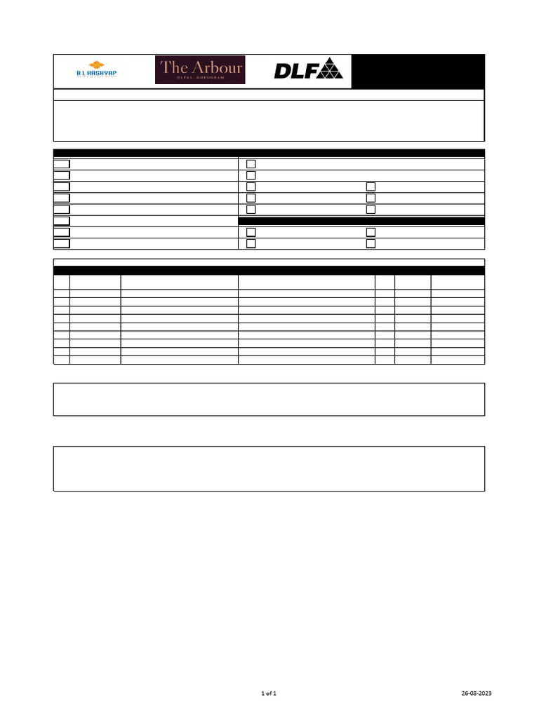 DLF Home Developers Document Transmittal | PDF