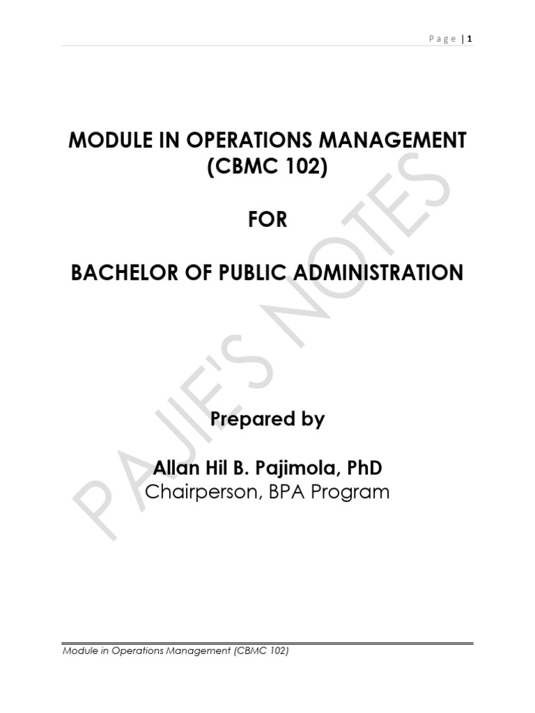 Lesson1-4 Fundamentals of Operations Management | PDF | Forecasting | Operations Management
