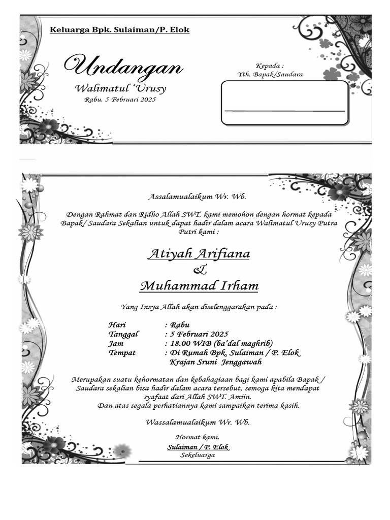 Undangan Walimah | PDF