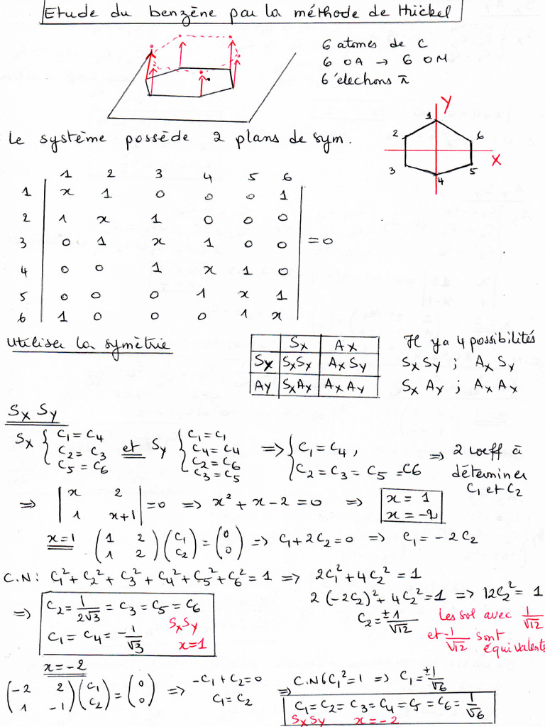 Benzène en Methode de Huckel | PDF