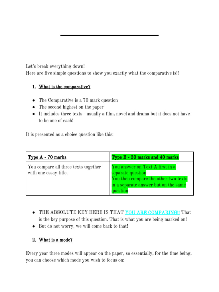 Comparative Guide | PDF | Love