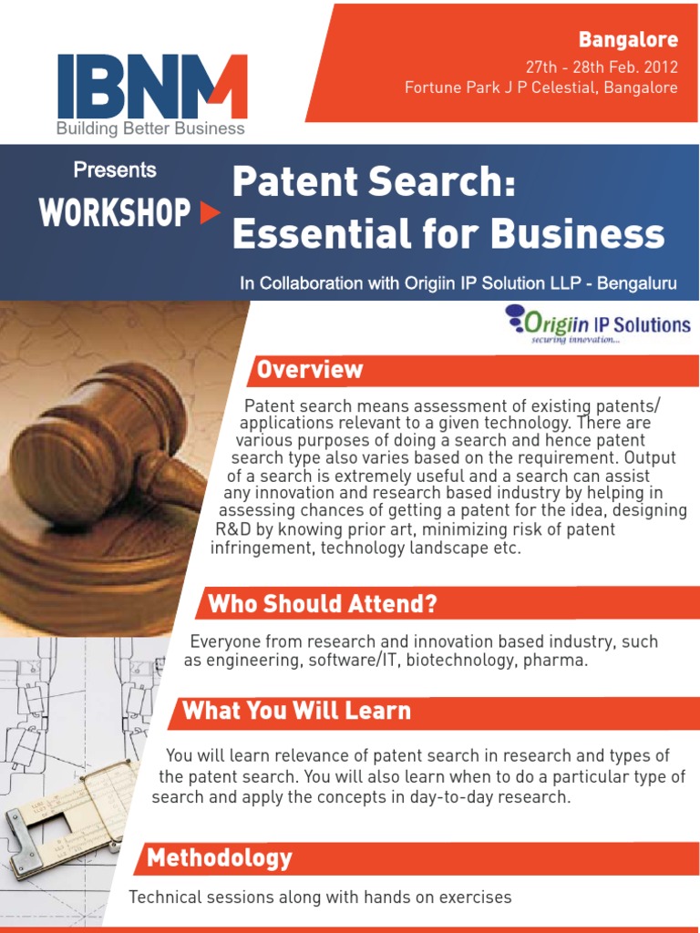 Patent Search Workshop | PDF | Patent | Doctor Of Philosophy
