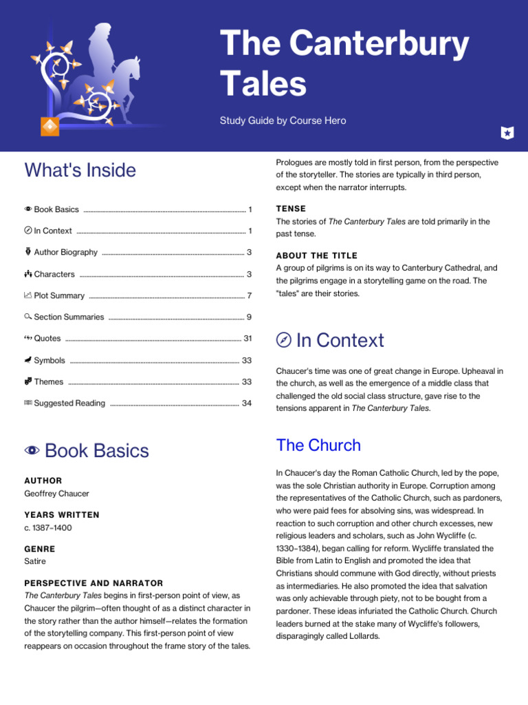 Social Classes in The Canterbury Tales | PDF | The Canterbury Tales