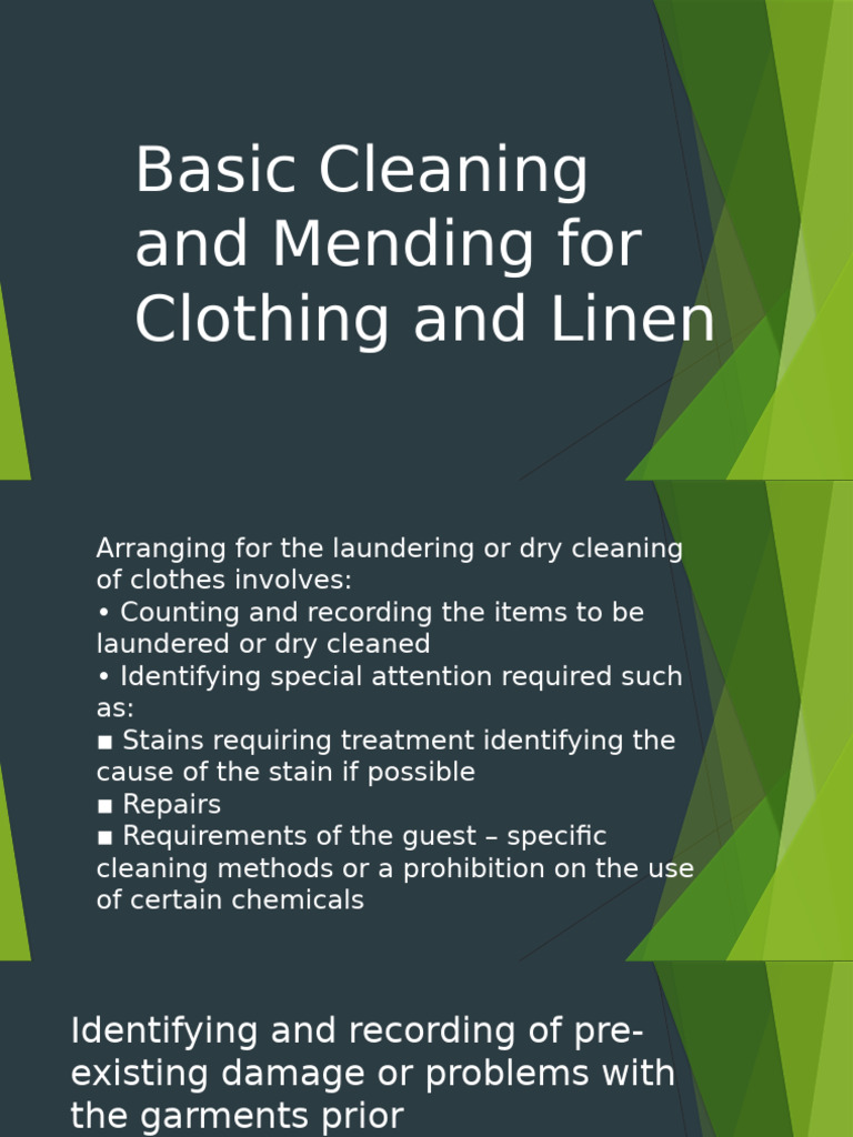 Housekepping 9 Basic Darning and Mending of Cloths | PDF