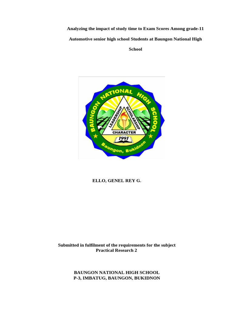 Analyzing The Influence of Study Time - 100352 | PDF | Survey Methodology | Likert Scale