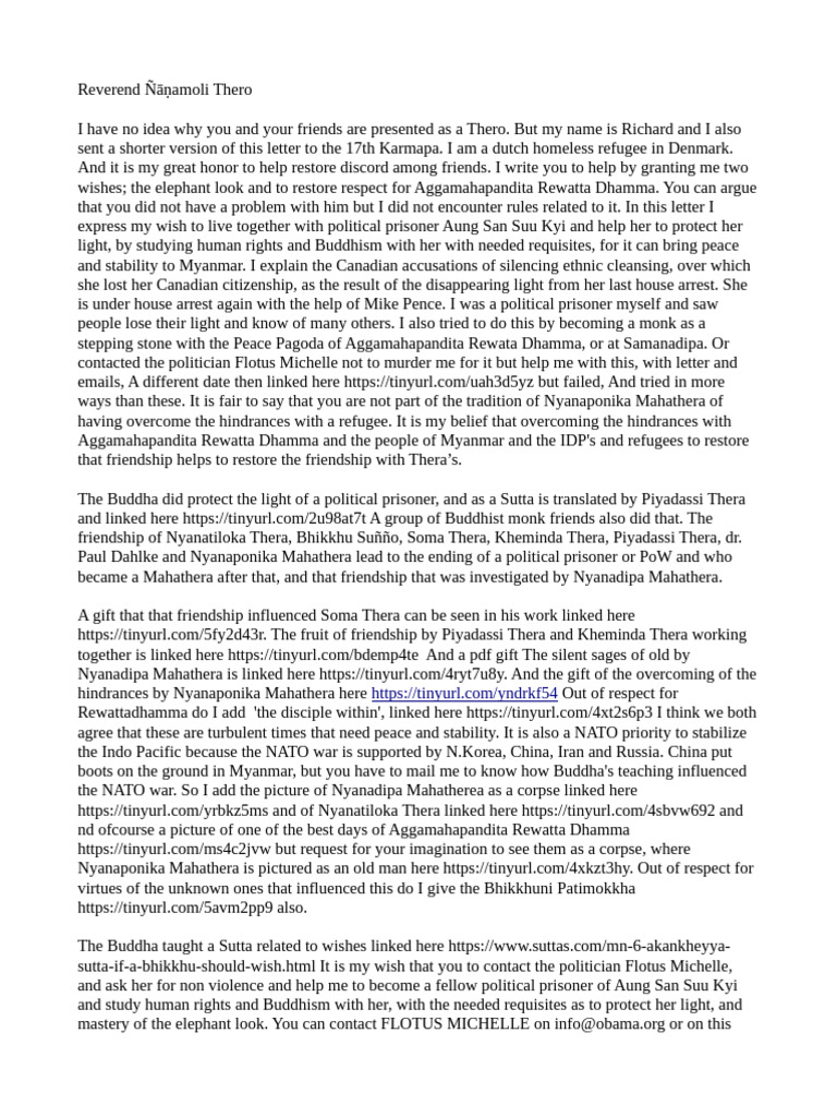 thero's and bhikkhus and samanadipa hermitage-13jan | PDF | Indian Philosophy