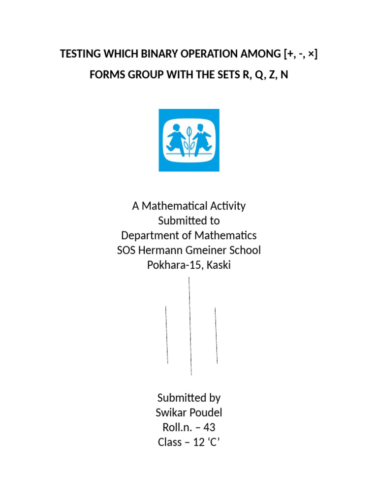 Binary Operations and Group Formation Analysis | PDF | Group ...
