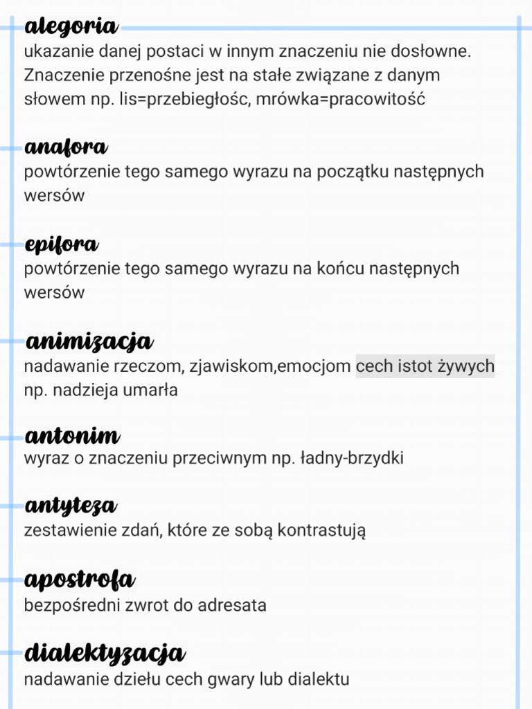 Środki Stylistyczne | PDF