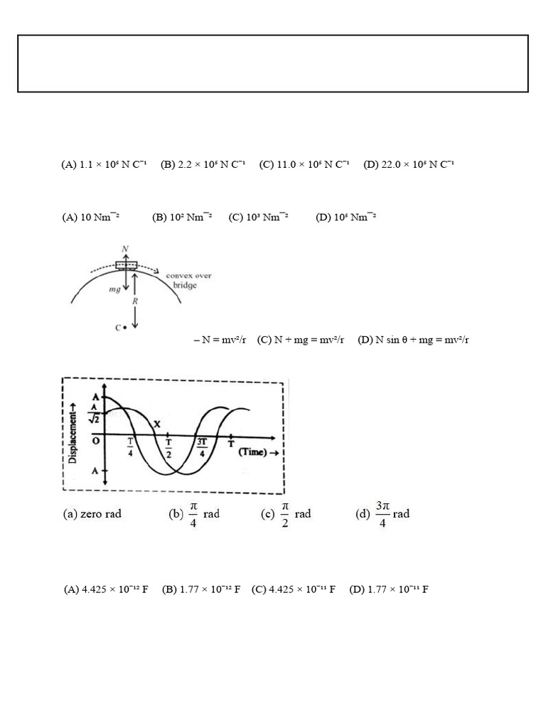 Physics Practice Question Paper-Merged | PDF | Angular Momentum | Force