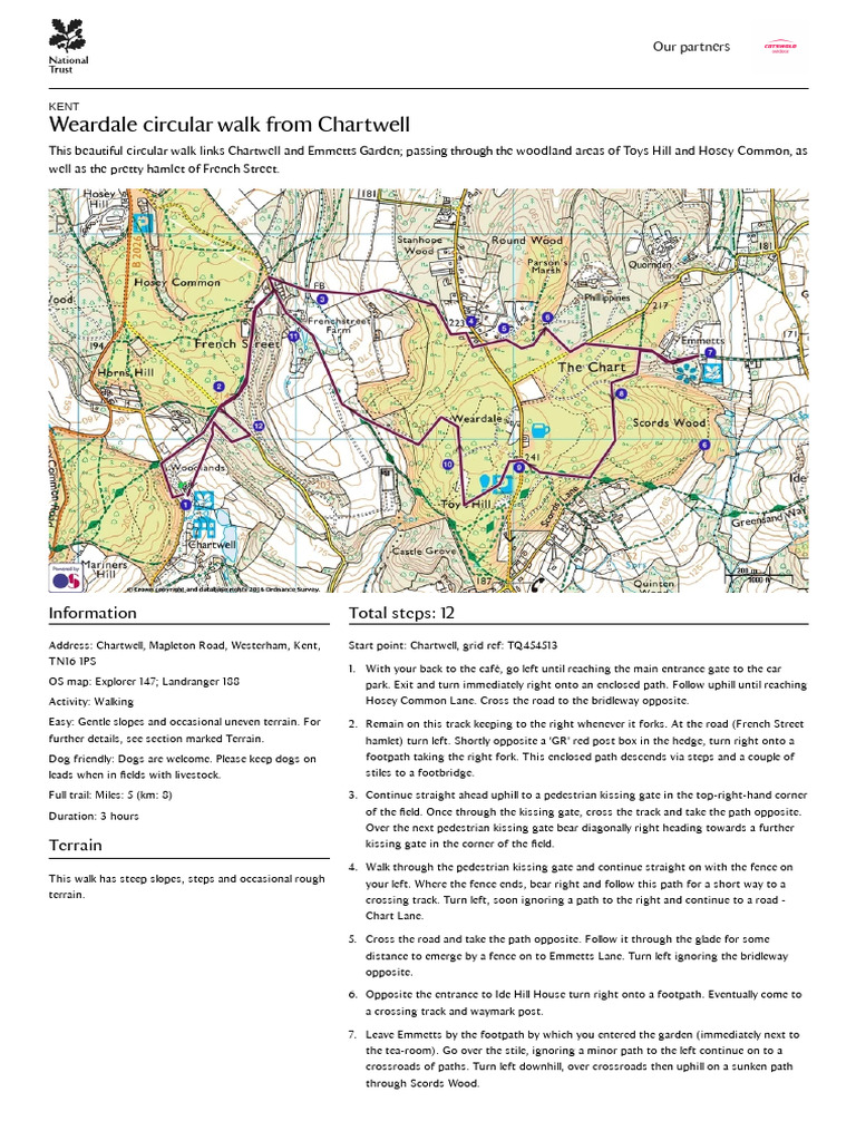 Weardale Circular Walk From Chartwell Walking | PDF | Land Transport ...