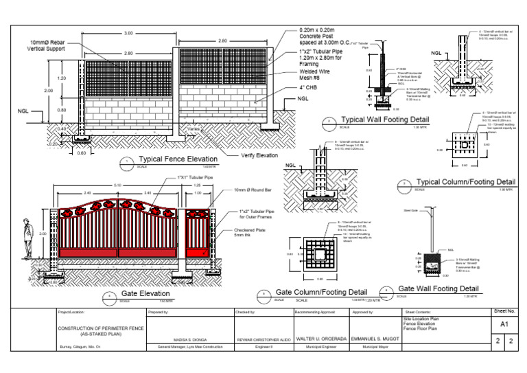 Burnay-Perimeter-Fence-perimeter-fence-2-as-staked | PDF | Structural ...