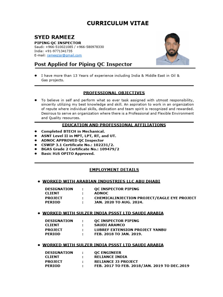 Rameez Resume PDF | PDF