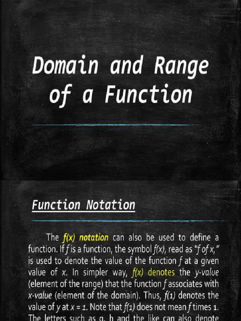 Domain and Range | PDF