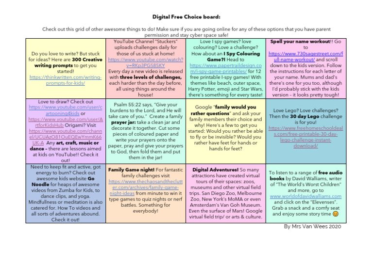 Fun Digital Activities For Kids Pdf