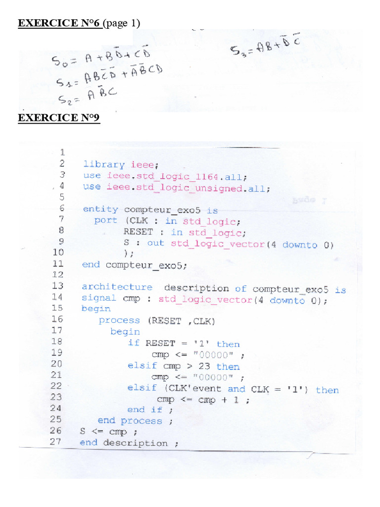 Correction Exercices - 1 | PDF