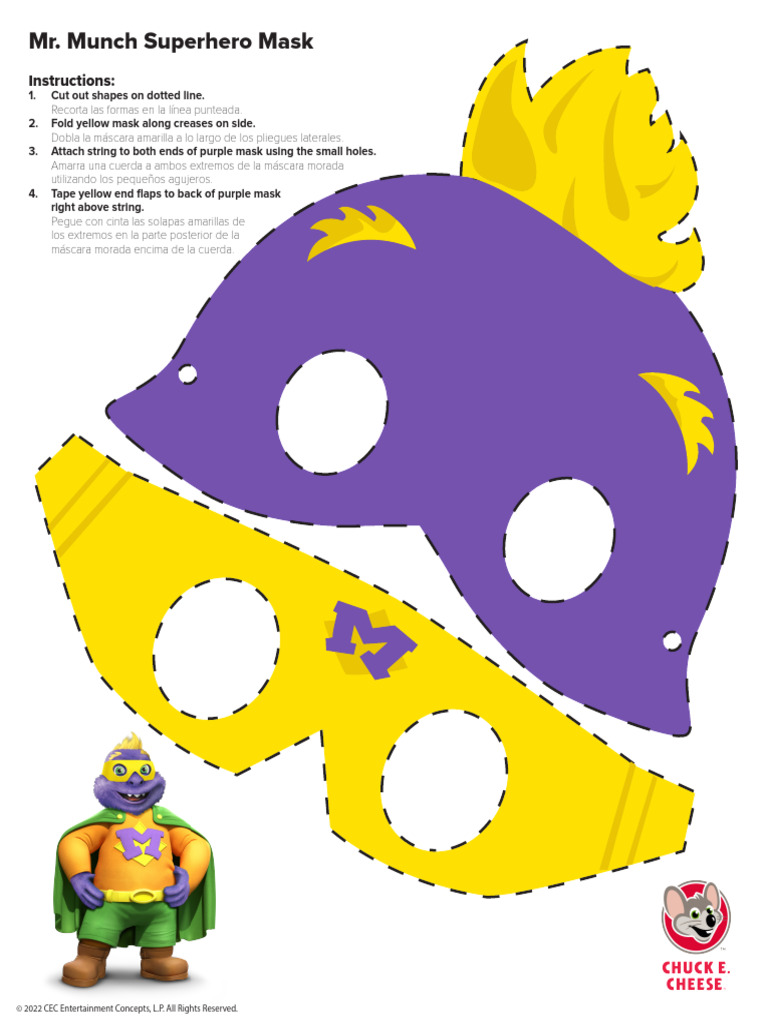 Instrucciones Máscara Superhéroe Munch | PDF