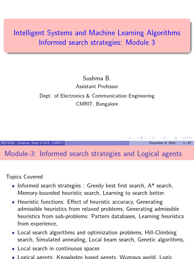 Module-3 Informed Strategies | PDF | Applied Mathematics | Theoretical Computer Science