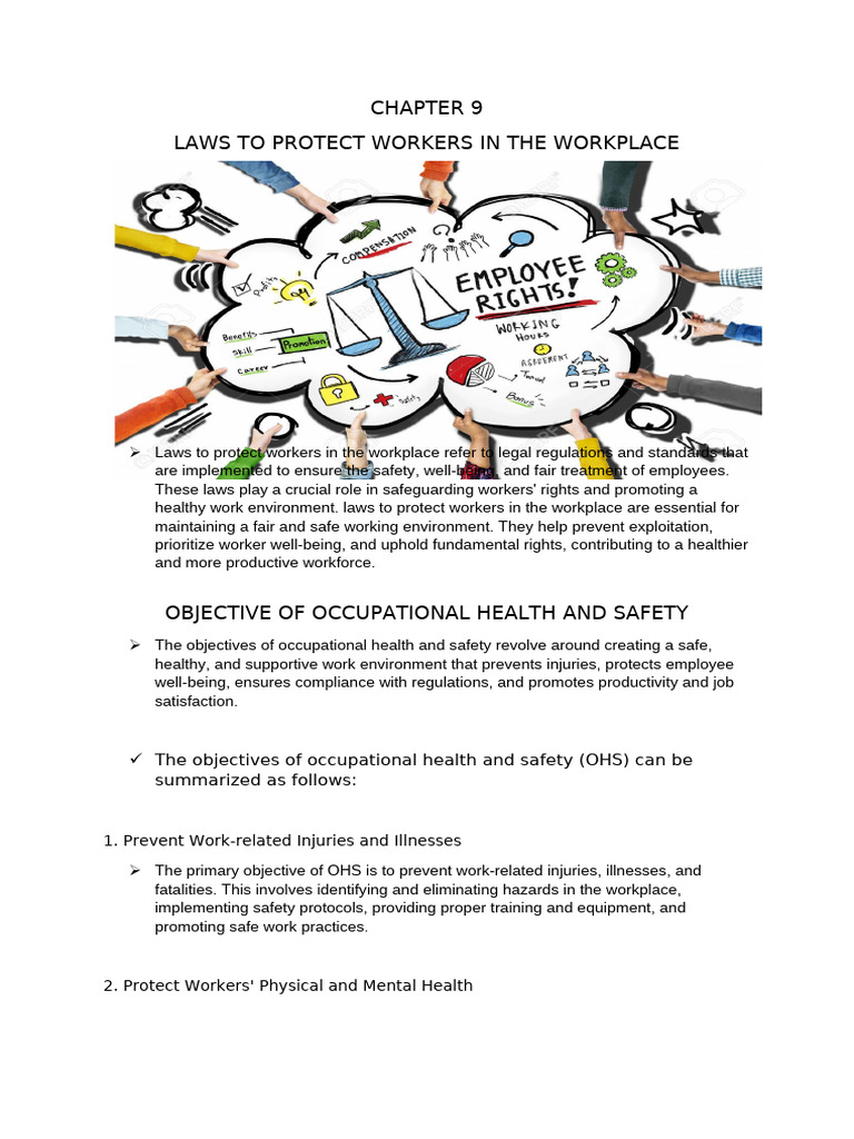 Worker Protection Laws and Safety Standards | PDF | Occupational Safety ...