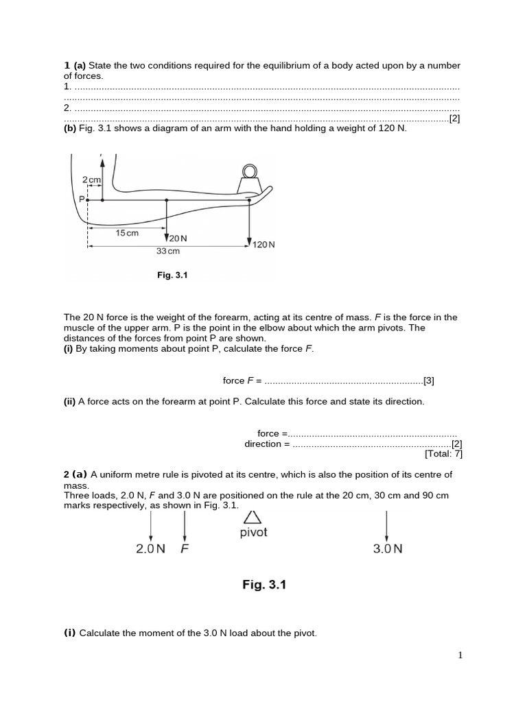 moments worksheet | PDF | Force | Weight