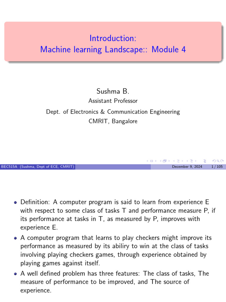 module-4 ML landscape | PDF | Machine Learning | Cognition