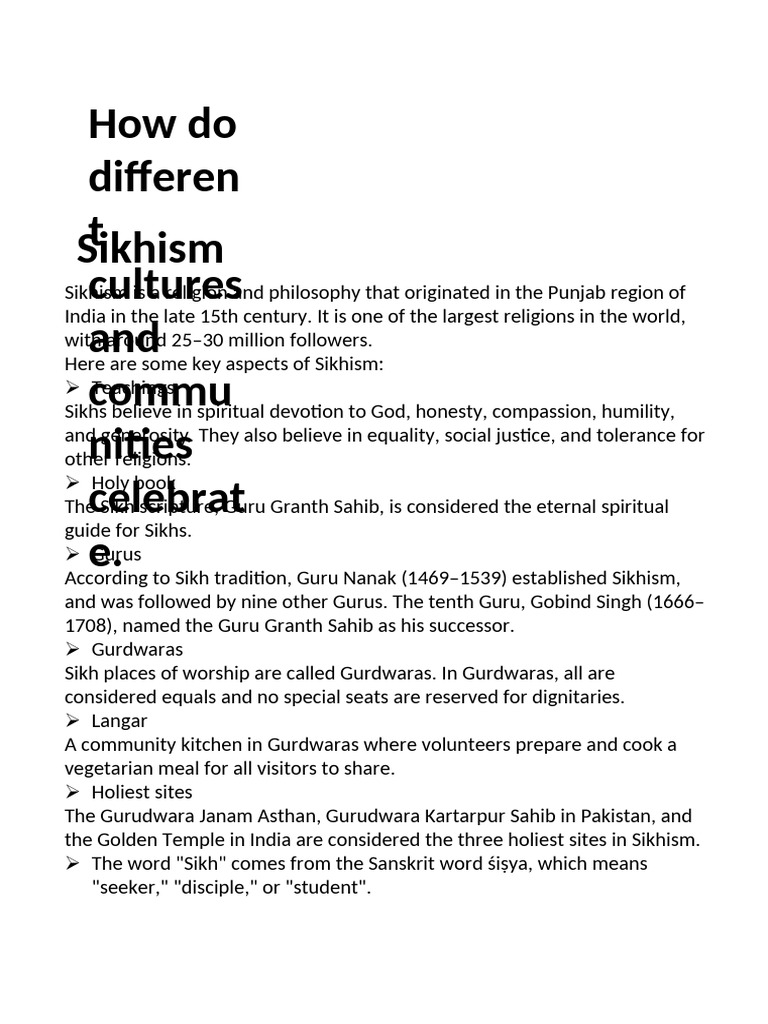 Sikhism | PDF