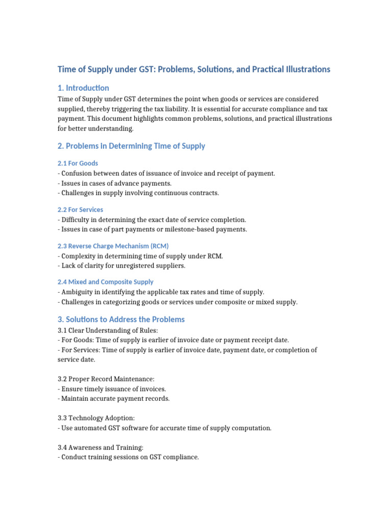 Time_of_Supply_GST | PDF | Taxes | Government Finances