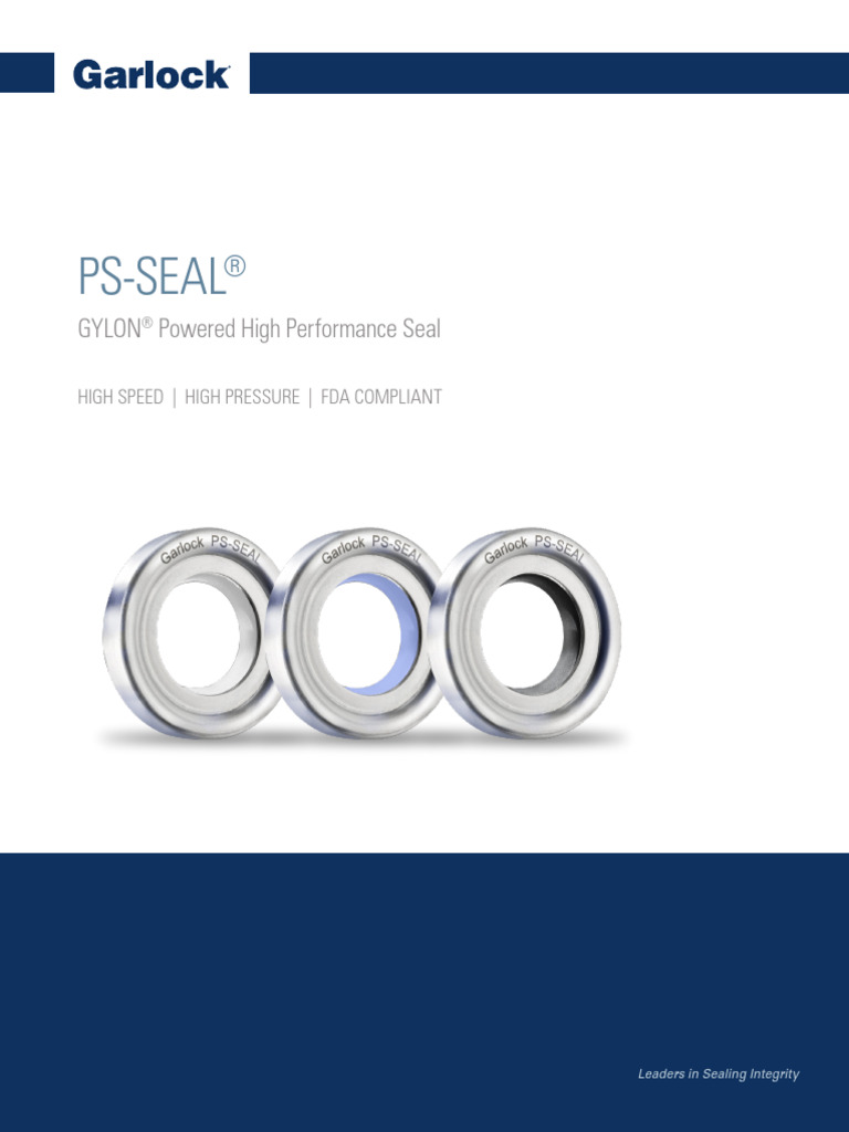 Garlock KLZ 2-101 Ps-Seal Brochure En-Na | PDF | Friction | Applied And Interdisciplinary Physics