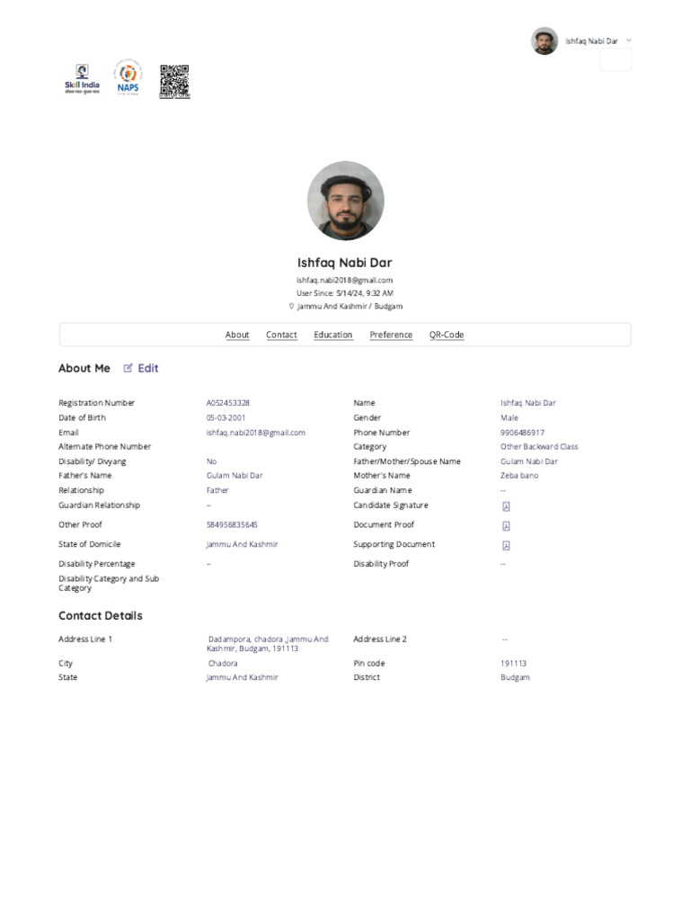 Candidate Profile - Apprenticeship Training Portal | PDF ...