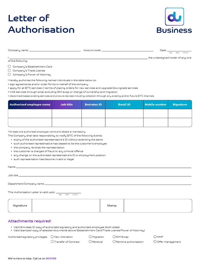 Company Authorization Letter Template | PDF | Common Law