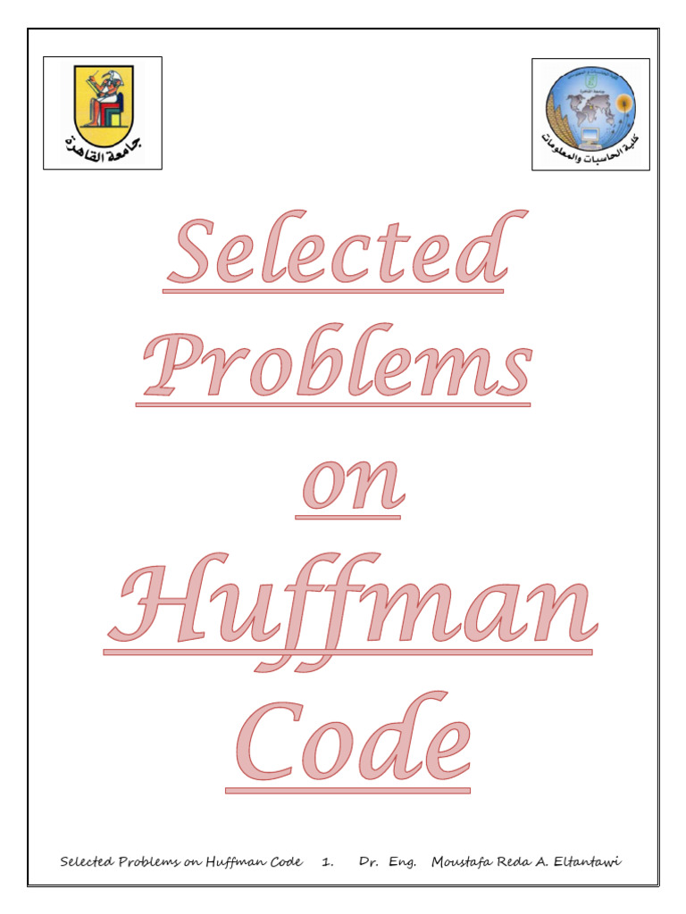 Selected Problems On Huffman Code 01 - Binary Encoding | PDF | Code | Computer Data