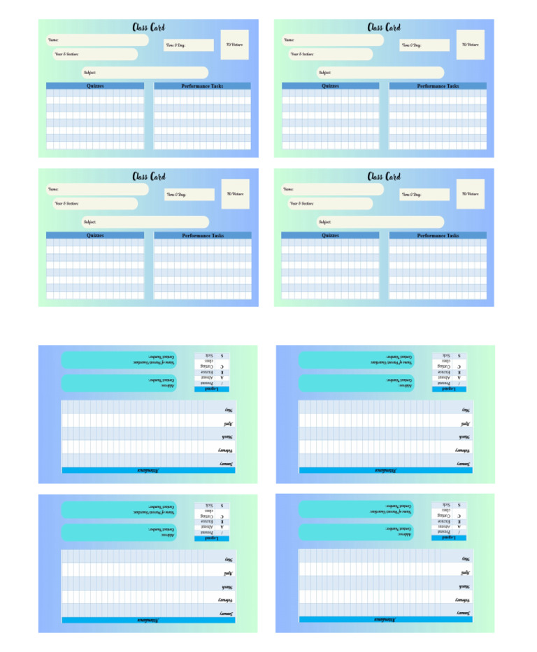 Class Card | PDF