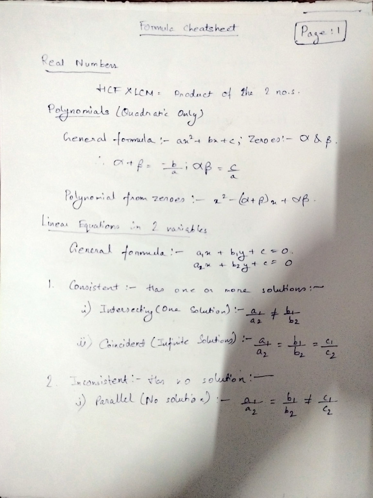 Math Cheat Sheet | PDF