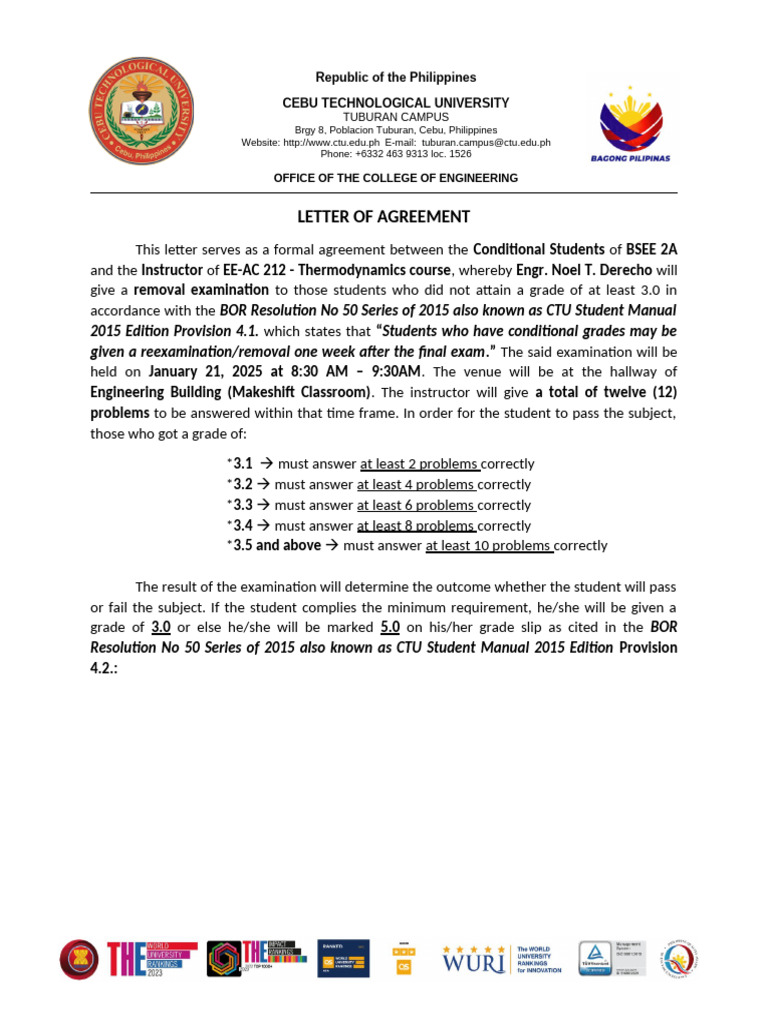 Letter of Agreement BSEE | PDF