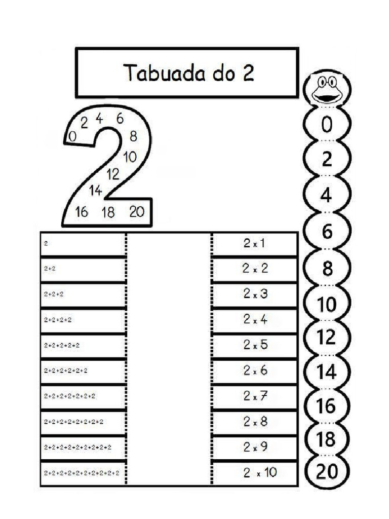 Doc3 Tabuada Do 2 Montagem | PDF