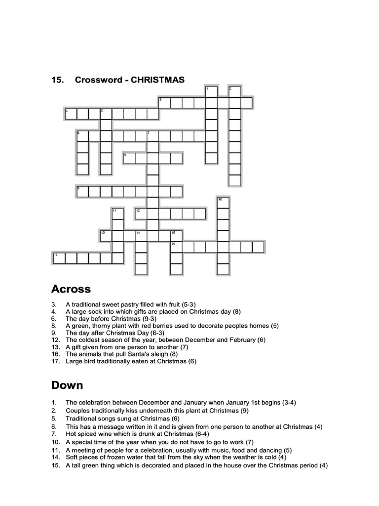 Christmas Crosswords | PDF