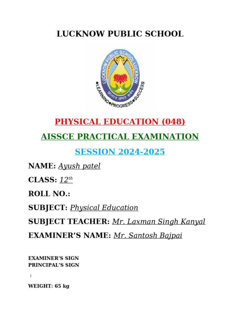 PROFILE Ped Class 12 | PDF