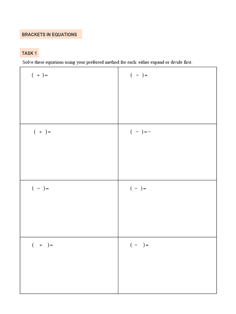 Brackets in Equations | PDF