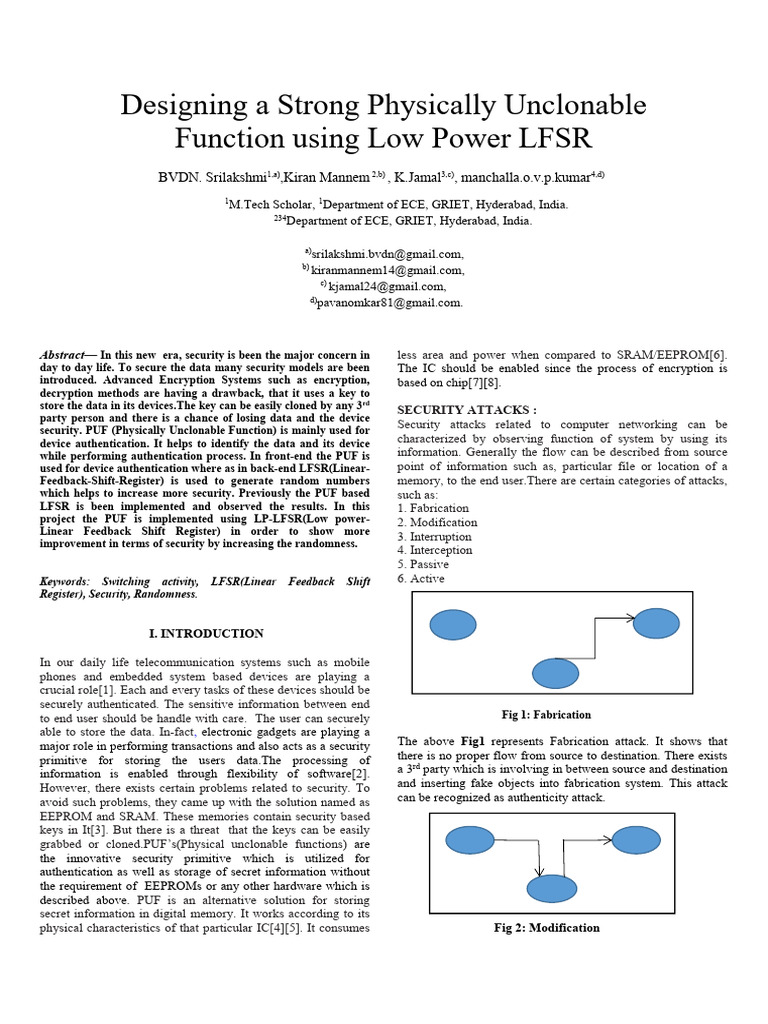 Low power LFSR Paper 2(final) | PDF | Digital Electronics | Computer ...