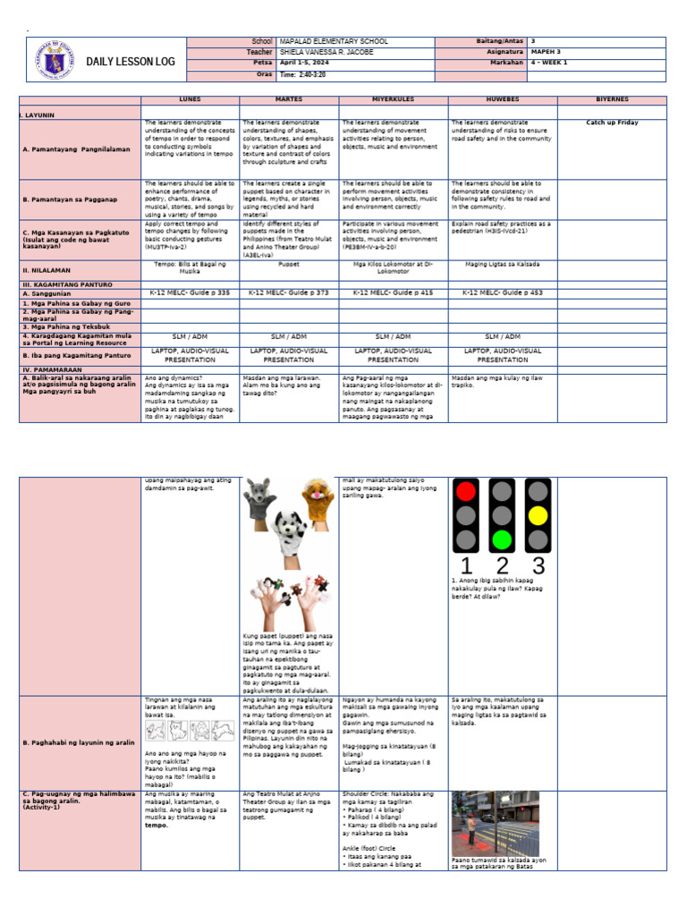 MAPEH - Week 1 | PDF