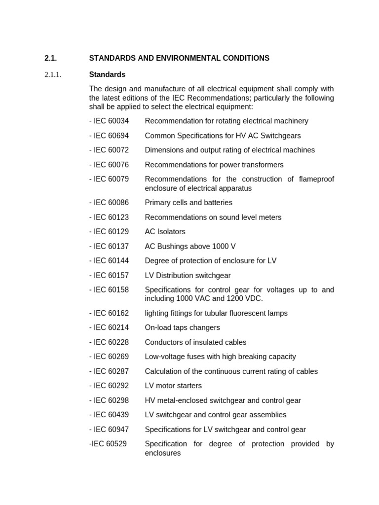 Standards and Environmental Conditions | PDF | Electrical Wiring ...