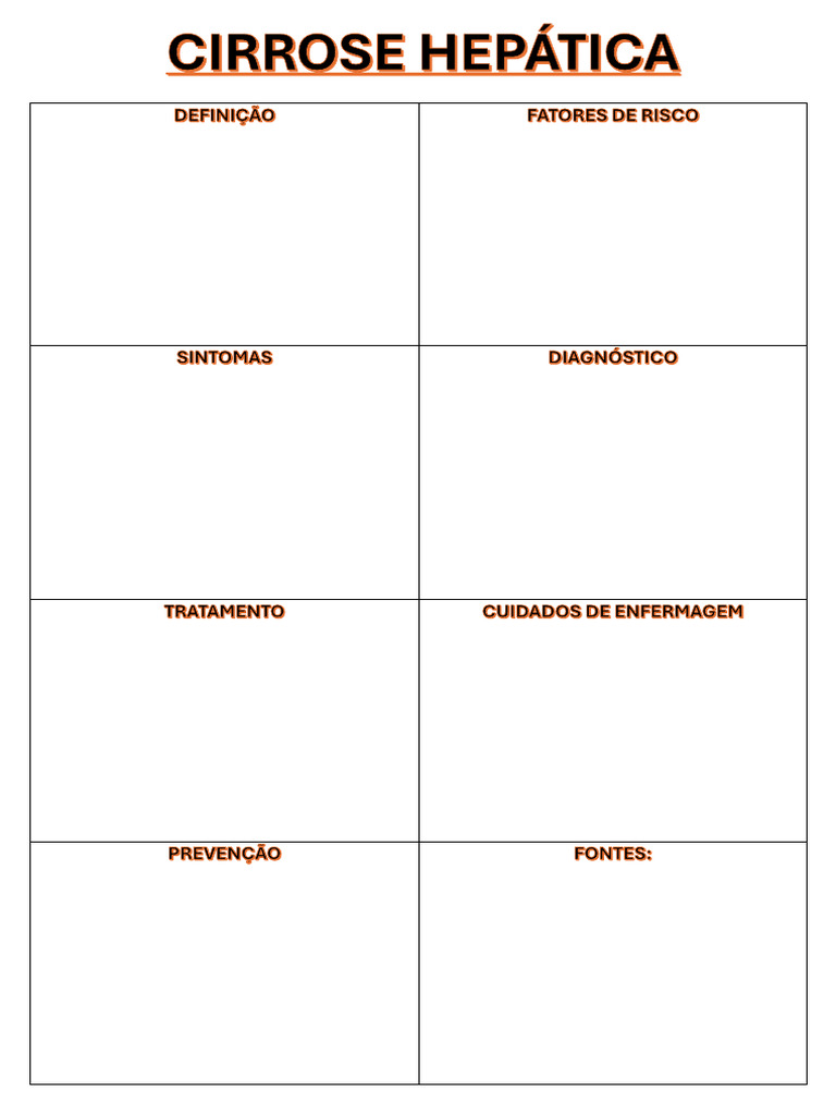 Cirrose Hepática - Estudo Dirigido | PDF